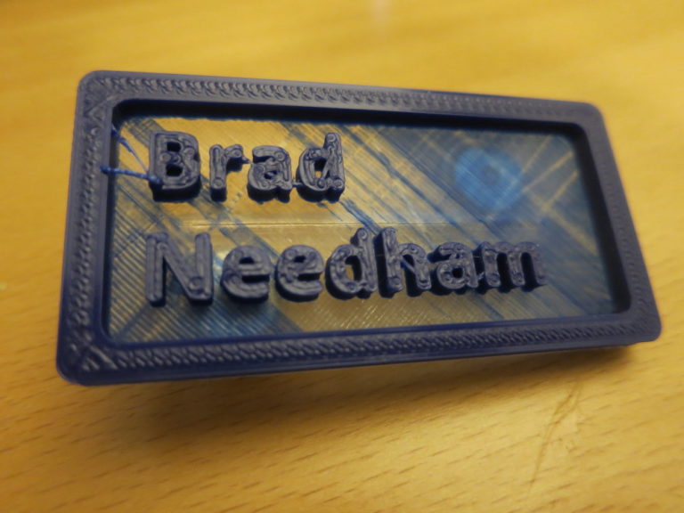 Making a 3D Printed Name Badge | Blue Paper Technology LLC