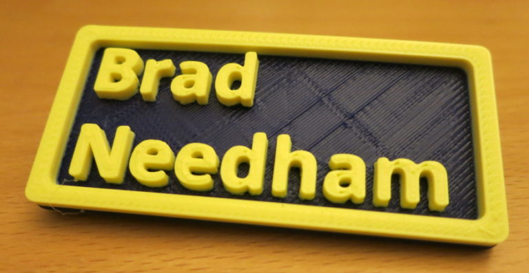 Making a 3D Printed Name Badge | Blue Paper Technology LLC