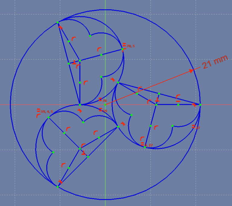 Designing a Gothic Trefoil in FreeCAD | Blue Paper Technology LLC