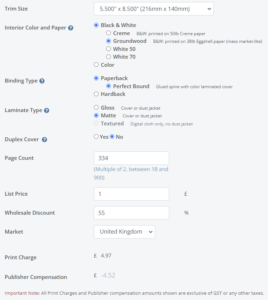 Choosing the List Price of My IngramSpark Paperback | Blue Paper ...